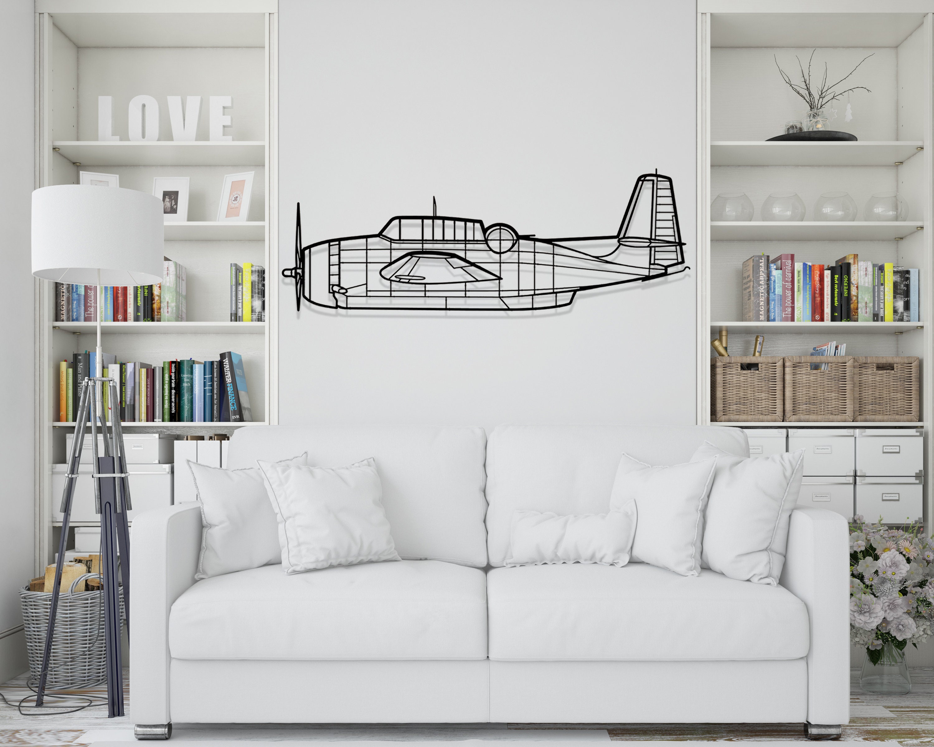 TBM-3N Avenger Plane Silhouette: Metal Wall Art, Pilot Gift - Etsy
