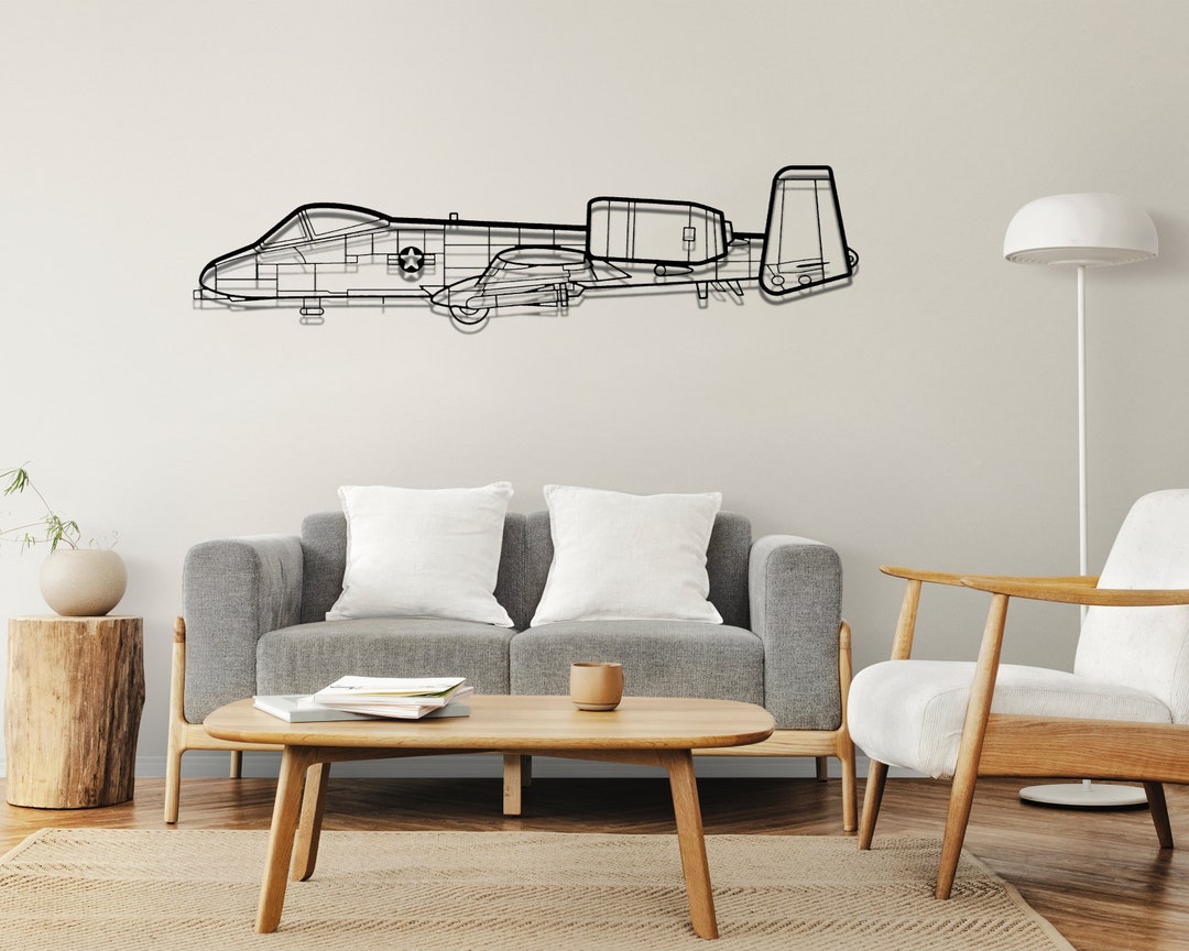 A-10 Thunderbolt 2 Silhouette Metal Wall Art: Airplane Decor - Etsy