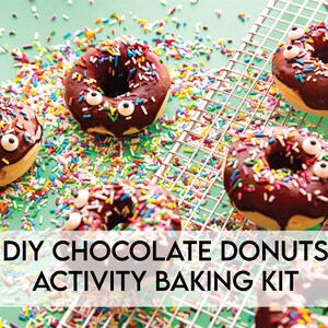 DIY Chocolate Donuts Baking Kit: Free Apron & Activity Booklet Included ...
