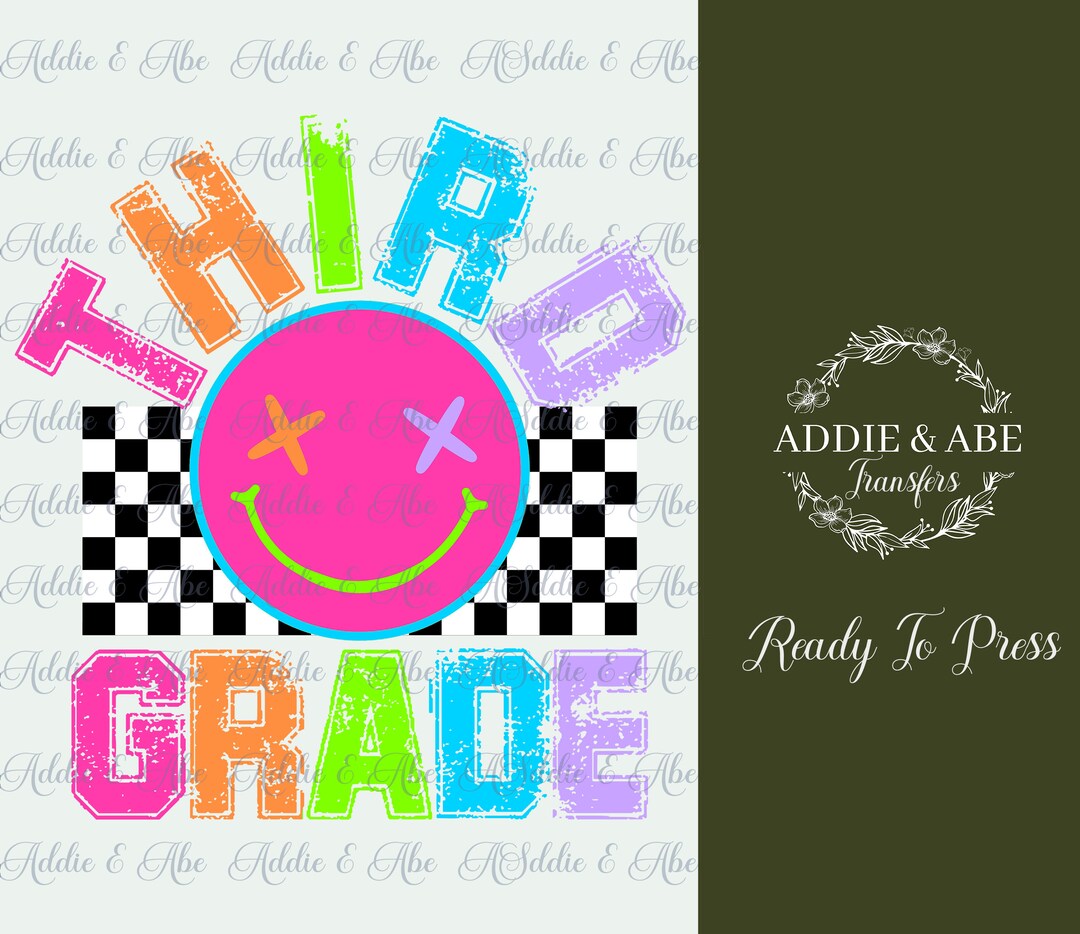Third Grade DTF Transfer| Back to School DTF Transfer - Etsy