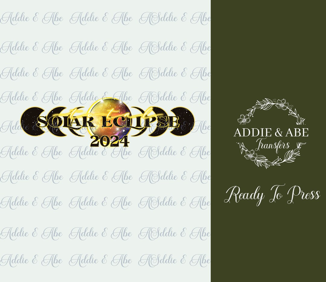 Solar Eclipse 2024 Ready to Press DTF Transfer, DTF Transfer - Etsy