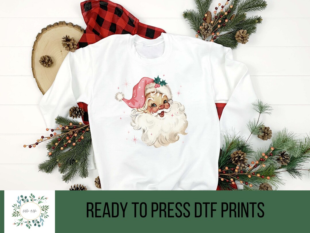 Santa Dtf Transfer Christmas Dtf Transfer Etsy