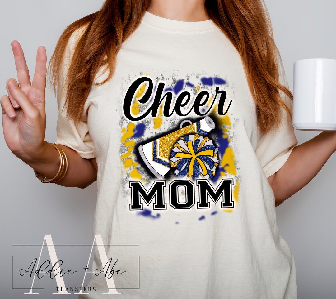 Cheer Mom Blue and Gold DTF Transfer| DTF Transfer - Etsy