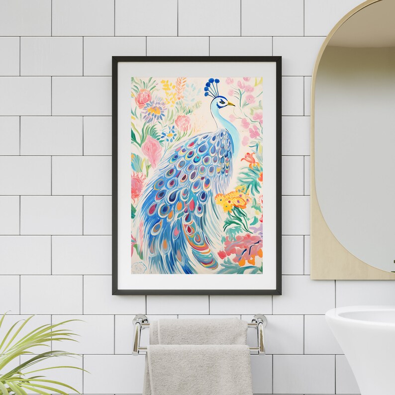 Beautiful Peacock | Beautiful Modern Art | DIGITAL DOWNLOAD - Etsy