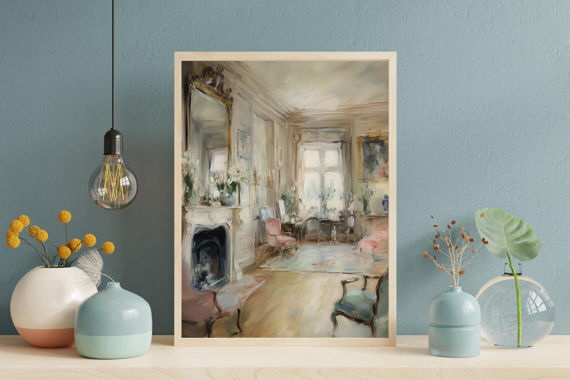 Vintage Art | Gracious Drawing Room | DIGITAL DOWNLOAD - Etsy