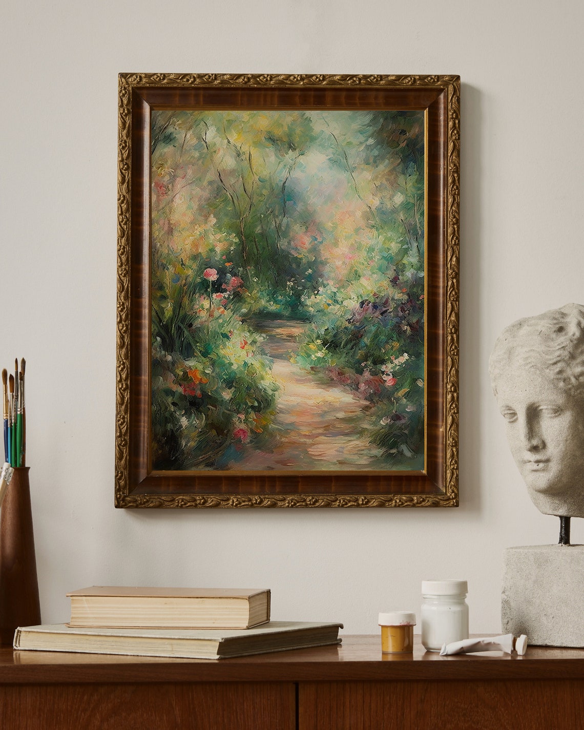 French Country Art A Summer Morning Walk Impressionist Garden Art ...