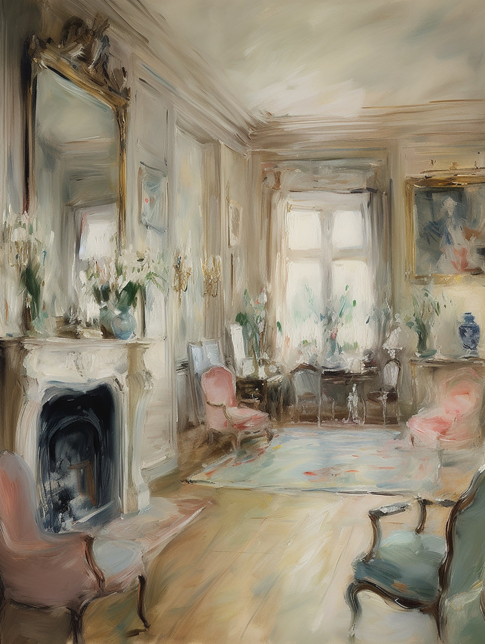 Vintage Art | Gracious Drawing Room | DIGITAL DOWNLOAD - Etsy