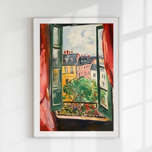 Modern Art | Paris Window View | DIGITAL DOWNLOAD - Etsy
