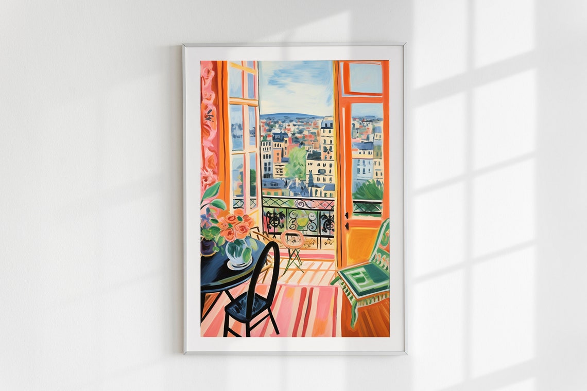Balcony With a View | Beautiful Modern Art | DIGITAL DOWNLOAD - Etsy