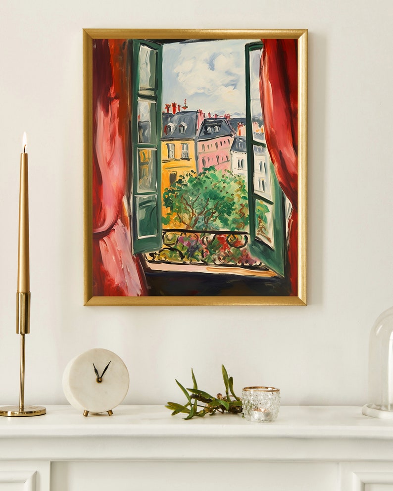 Modern Art | Paris Window View | DIGITAL DOWNLOAD - Etsy