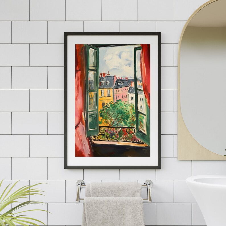 Modern Art | Paris Window View | DIGITAL DOWNLOAD - Etsy