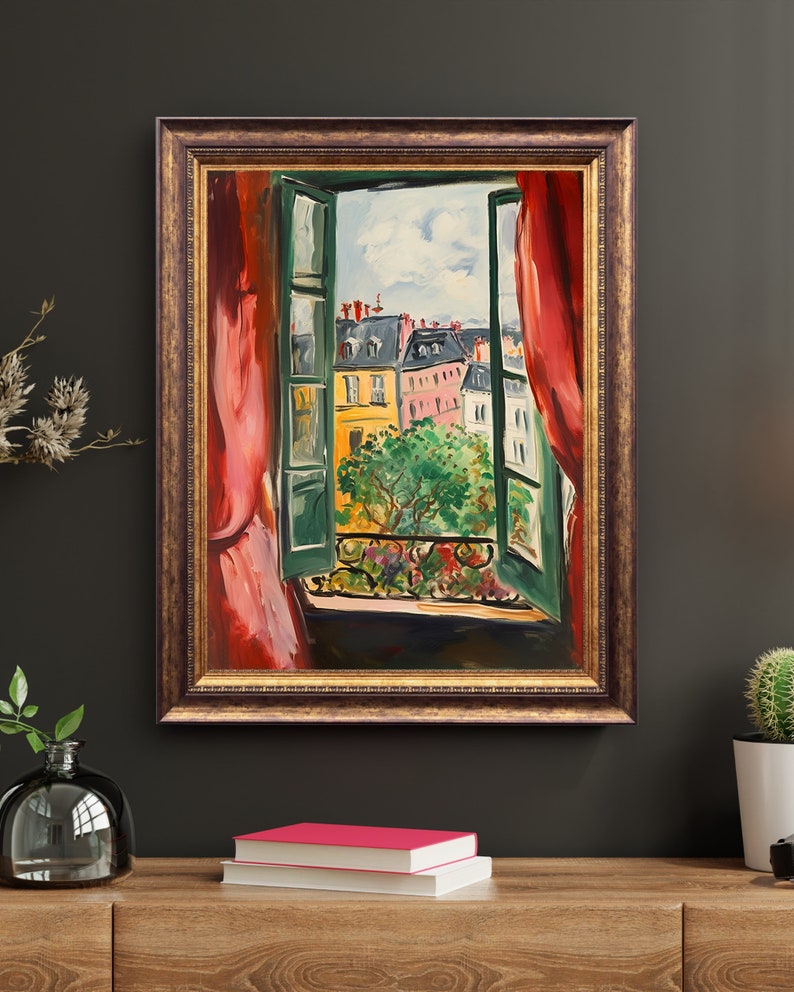Modern Art | Paris Window View | DIGITAL DOWNLOAD - Etsy