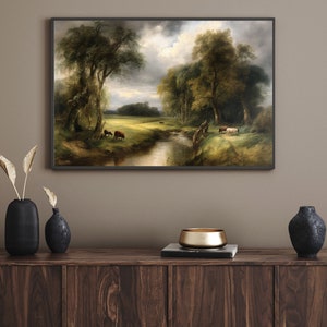 Pastoral Art | Countryside Stream in Summer | Impressionist Art ...