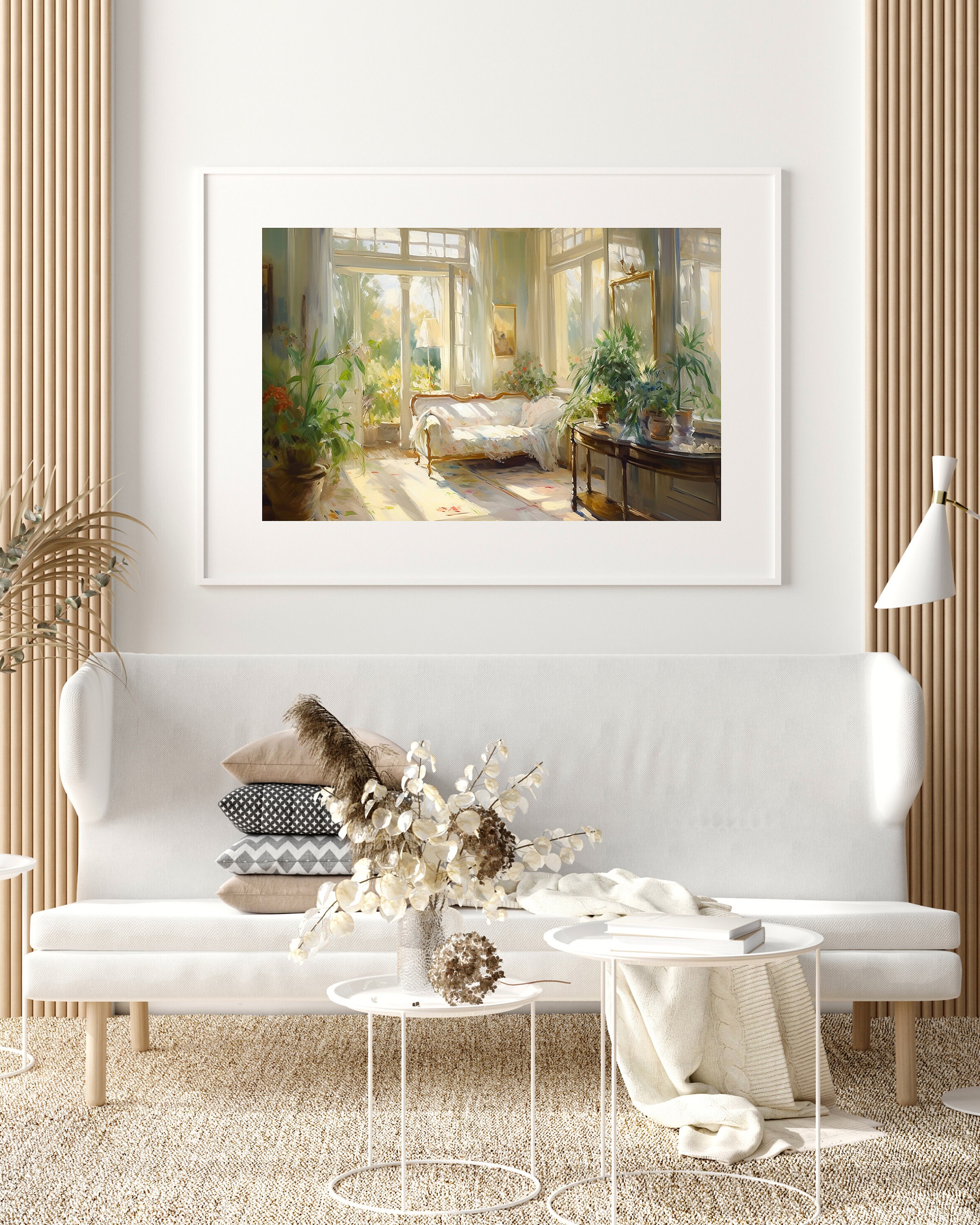 Vintage Art | Drawing Room Filled With Plants | DIGITAL DOWNLOAD - Etsy