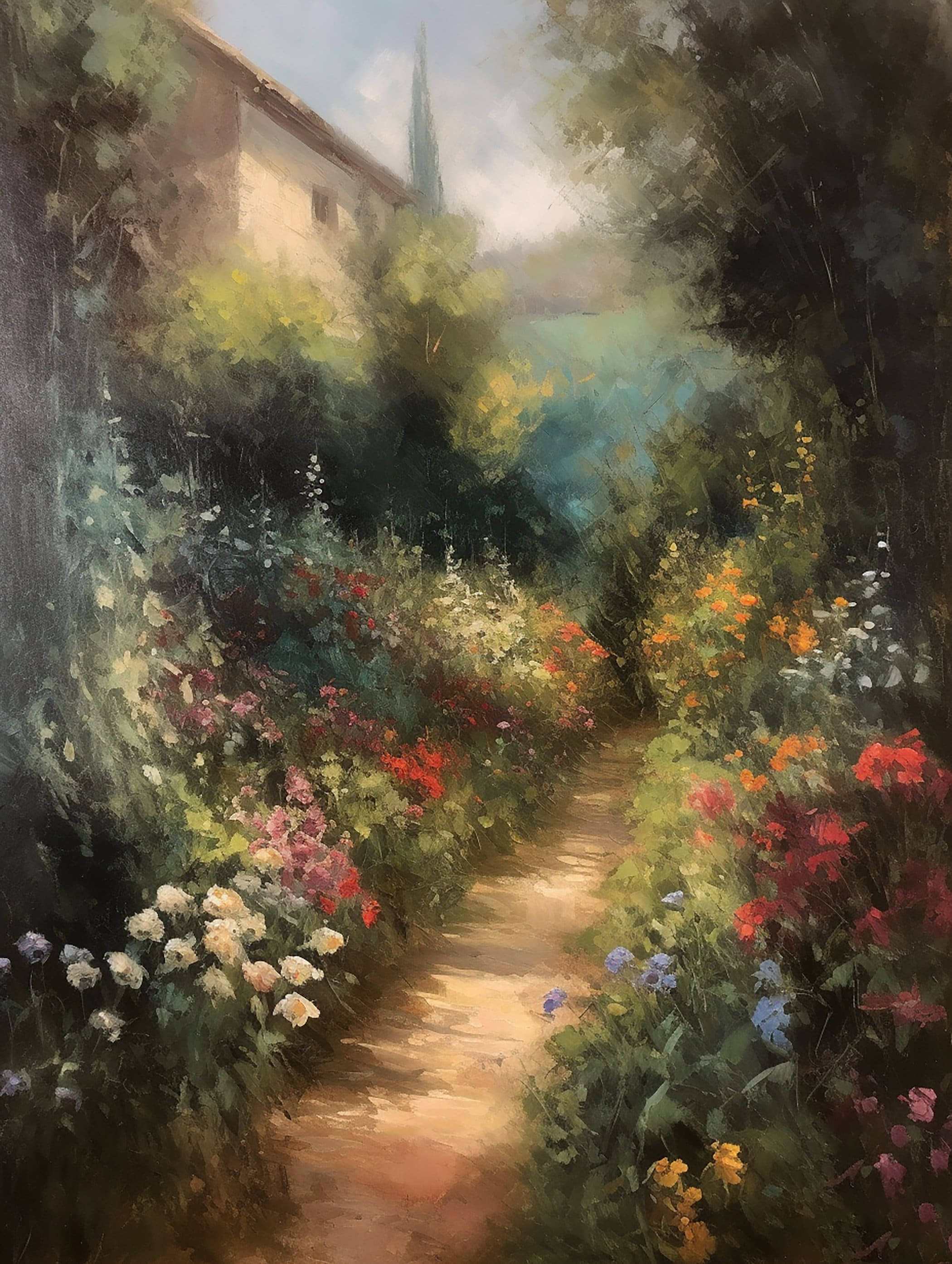 Romantic Garden Painting