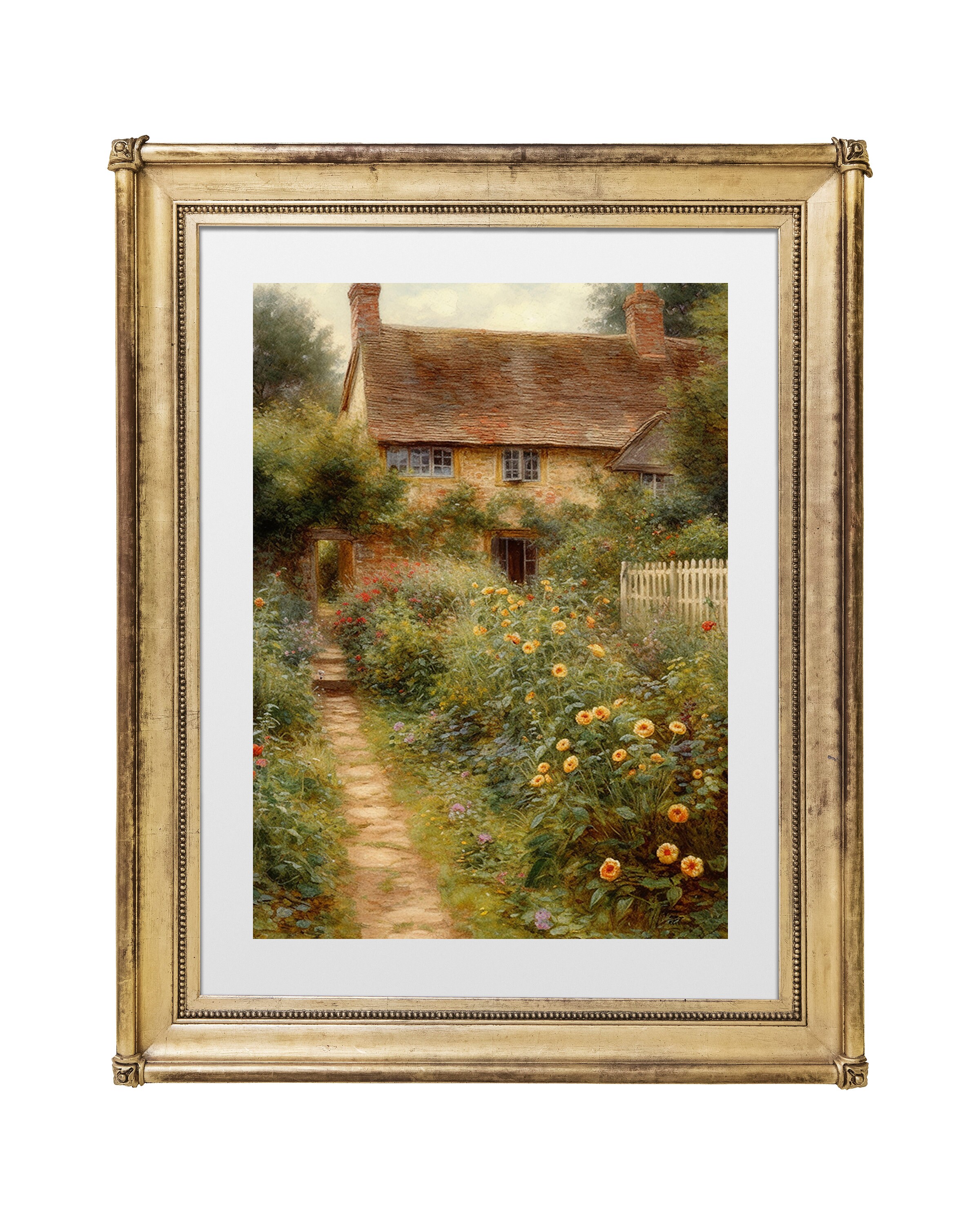 Vintage Art | Romantic English Cottage | DIGITAL DOWNLOAD - Etsy