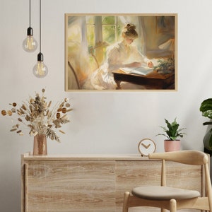 Victorian Art | Writer at Her Desk | DIGITAL DOWNLOAD - Etsy