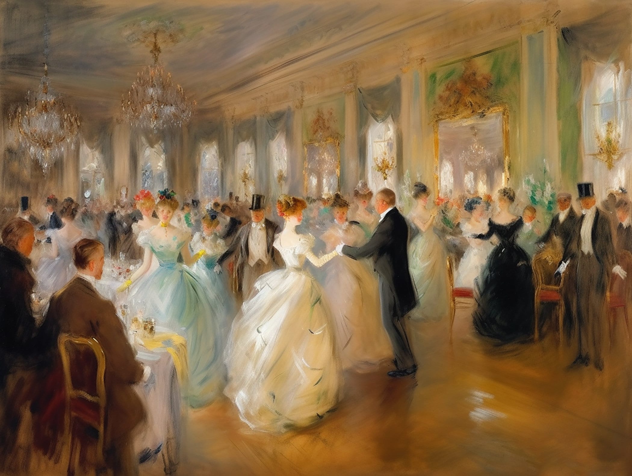 English Regency Art | the Ball at Netherfield | Impressionist Art ...