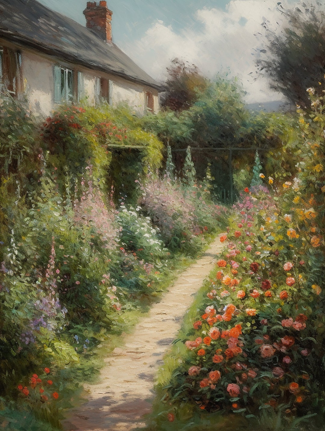 Romantic Art | French Cottage Garden | DIGITAL DOWNLOAD - Etsy