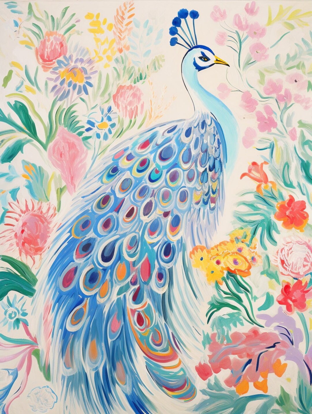 Beautiful Peacock | Beautiful Modern Art | DIGITAL DOWNLOAD - Etsy