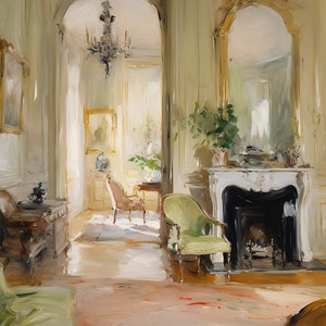 Vintage Art | Gracious Drawing Room | DIGITAL DOWNLOAD - Etsy