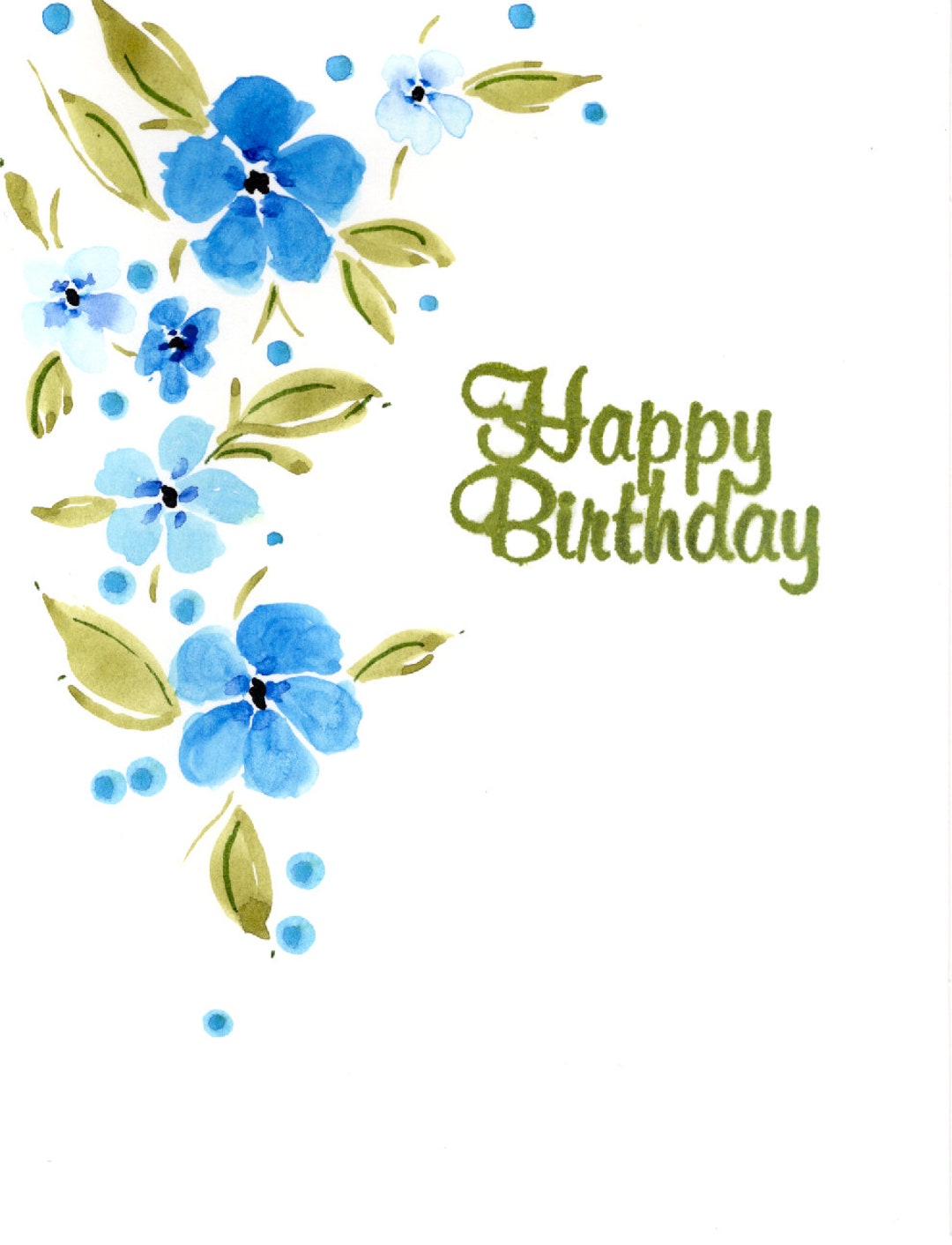 Birthday Cards Floral 4-pack - Etsy