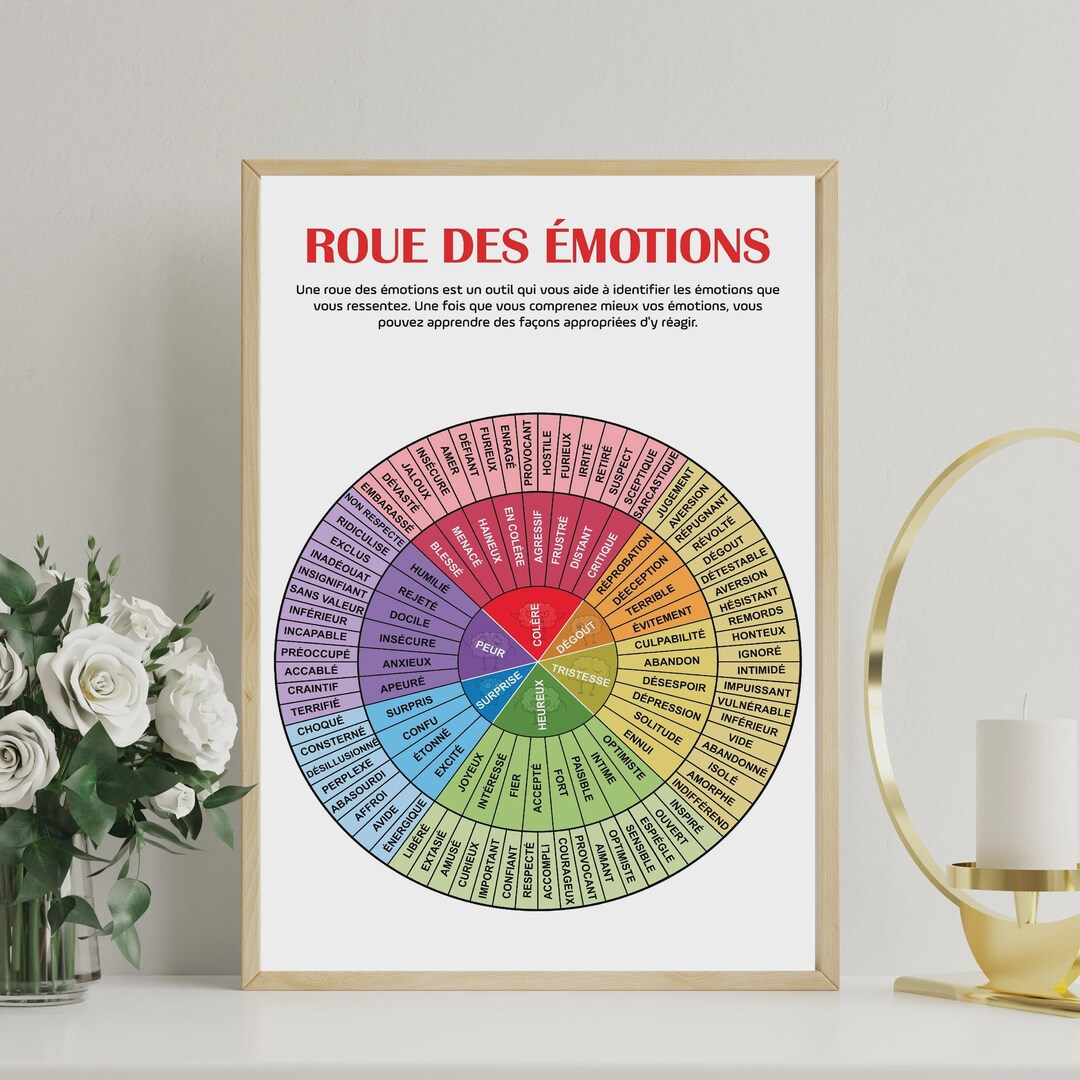 French Emotions Wheel Poster: Emotional Intelligence (digital Download ...