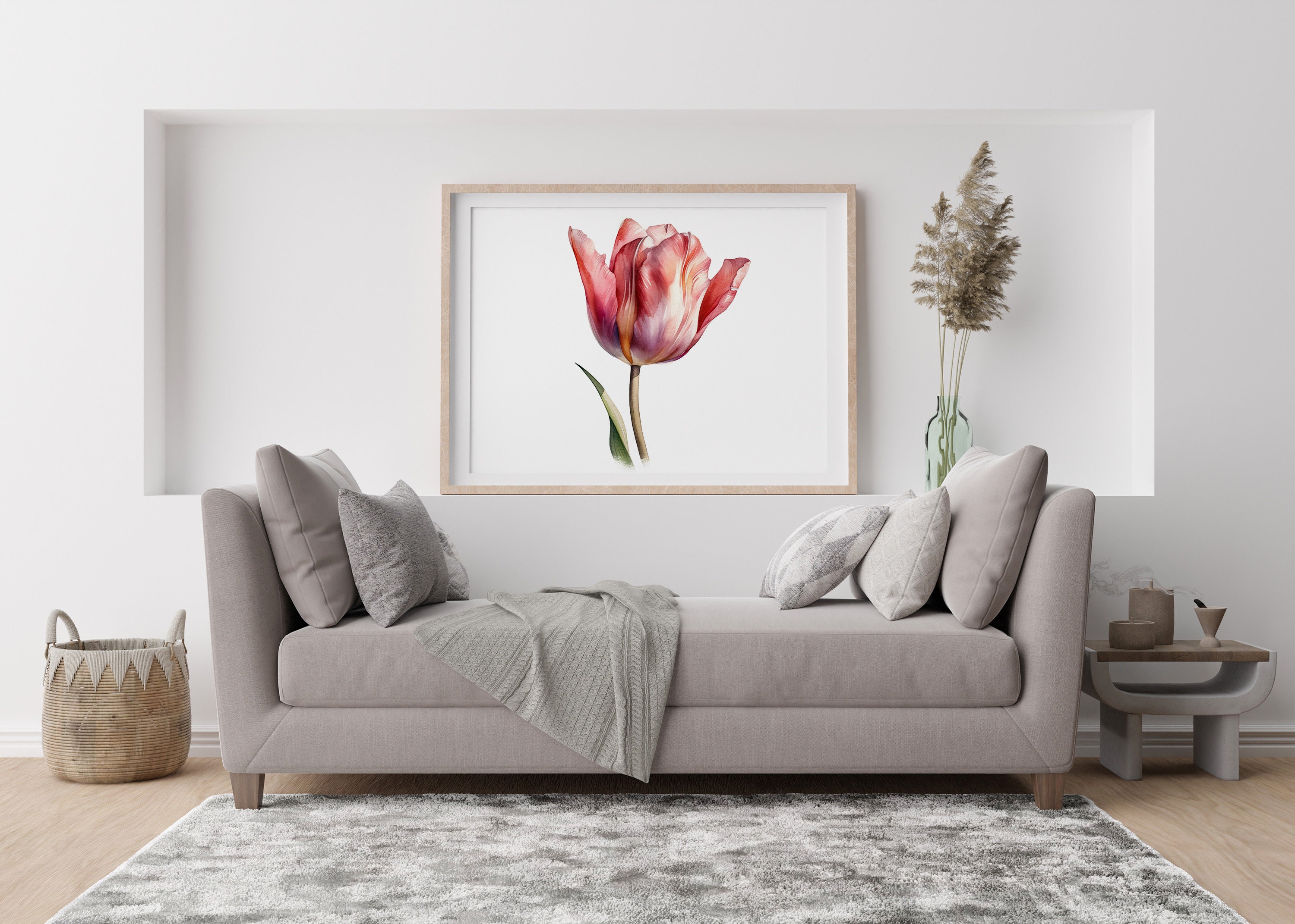 Watercolor Tulip Canvas Gallery Wrap - Etsy
