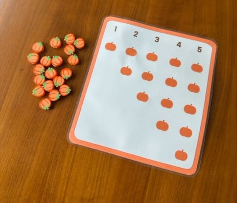 Montessori Counting Activity With Pumpkin, Halloween Math Activity for ...