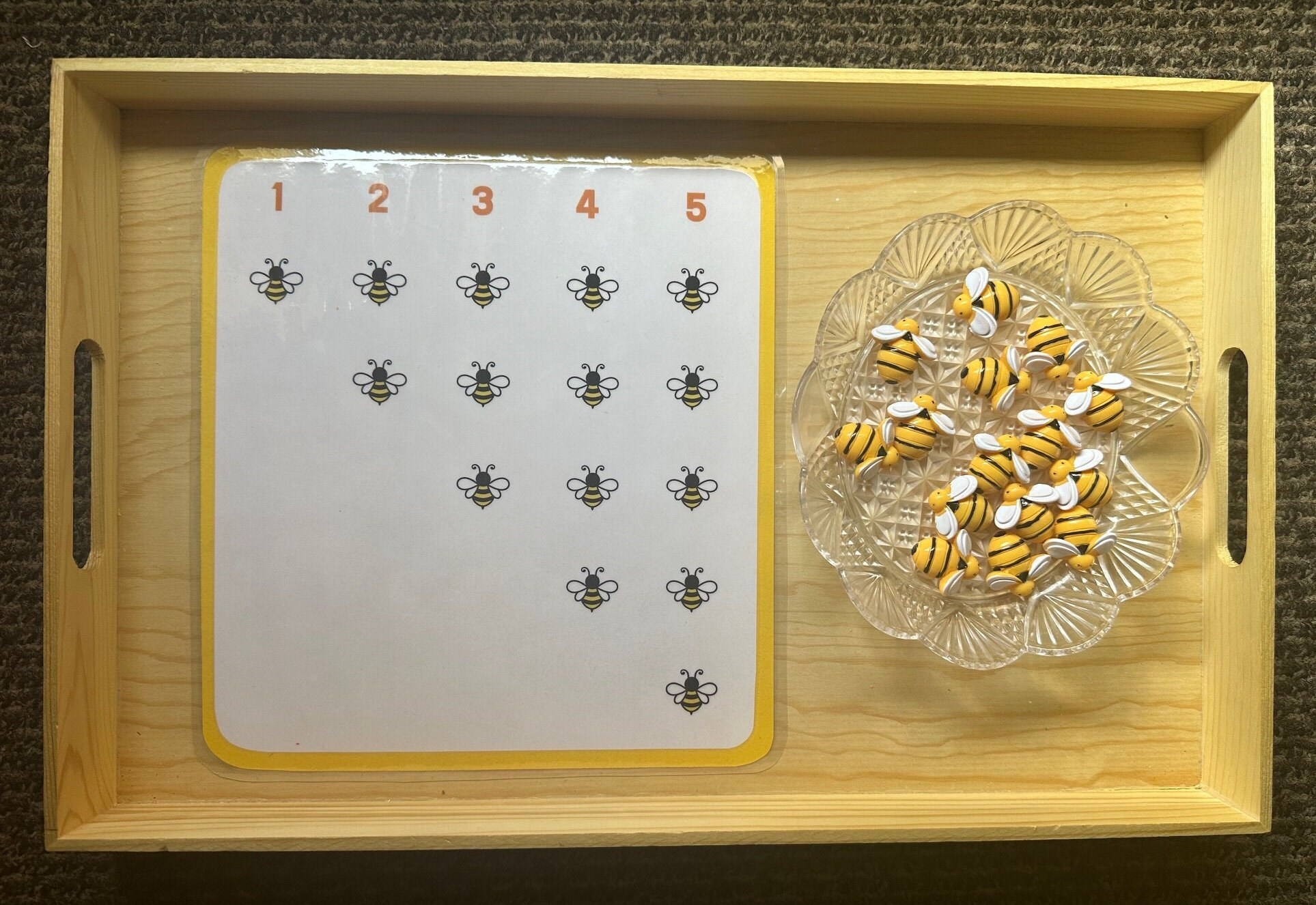Montessori Counting Activity With Ladybug and Bee, Spring Math Activity ...