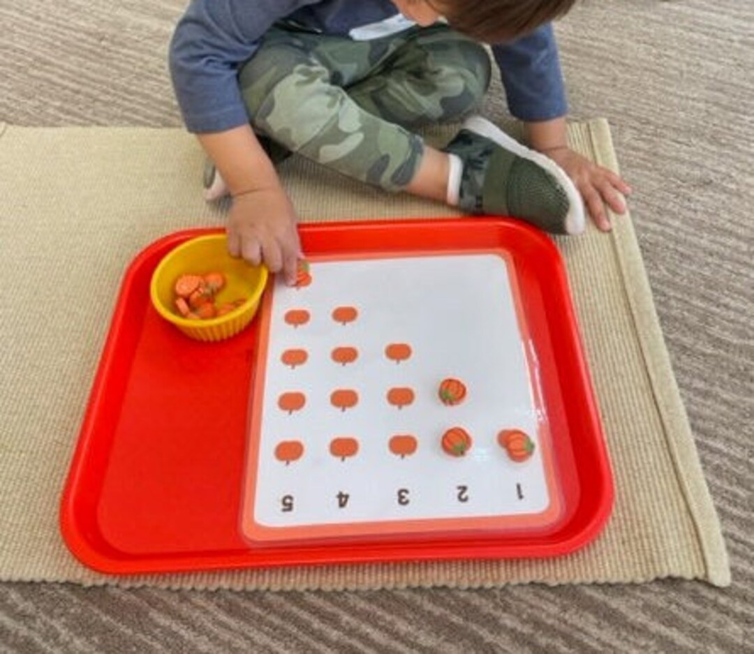 Montessori Counting Activity With Pumpkin, Halloween Math Activity for ...