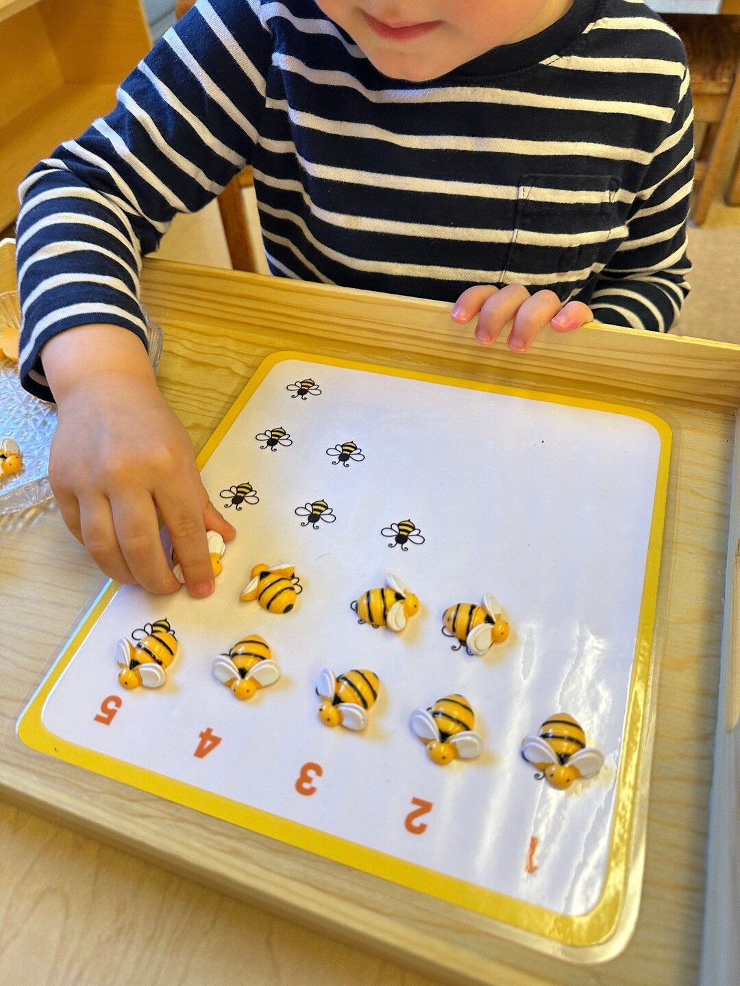 Montessori Counting Activity With Ladybug and Bee, Spring Math Activity ...