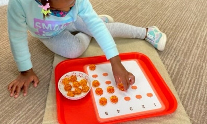 Montessori Counting Activity With Pumpkin, Halloween Math Activity for ...