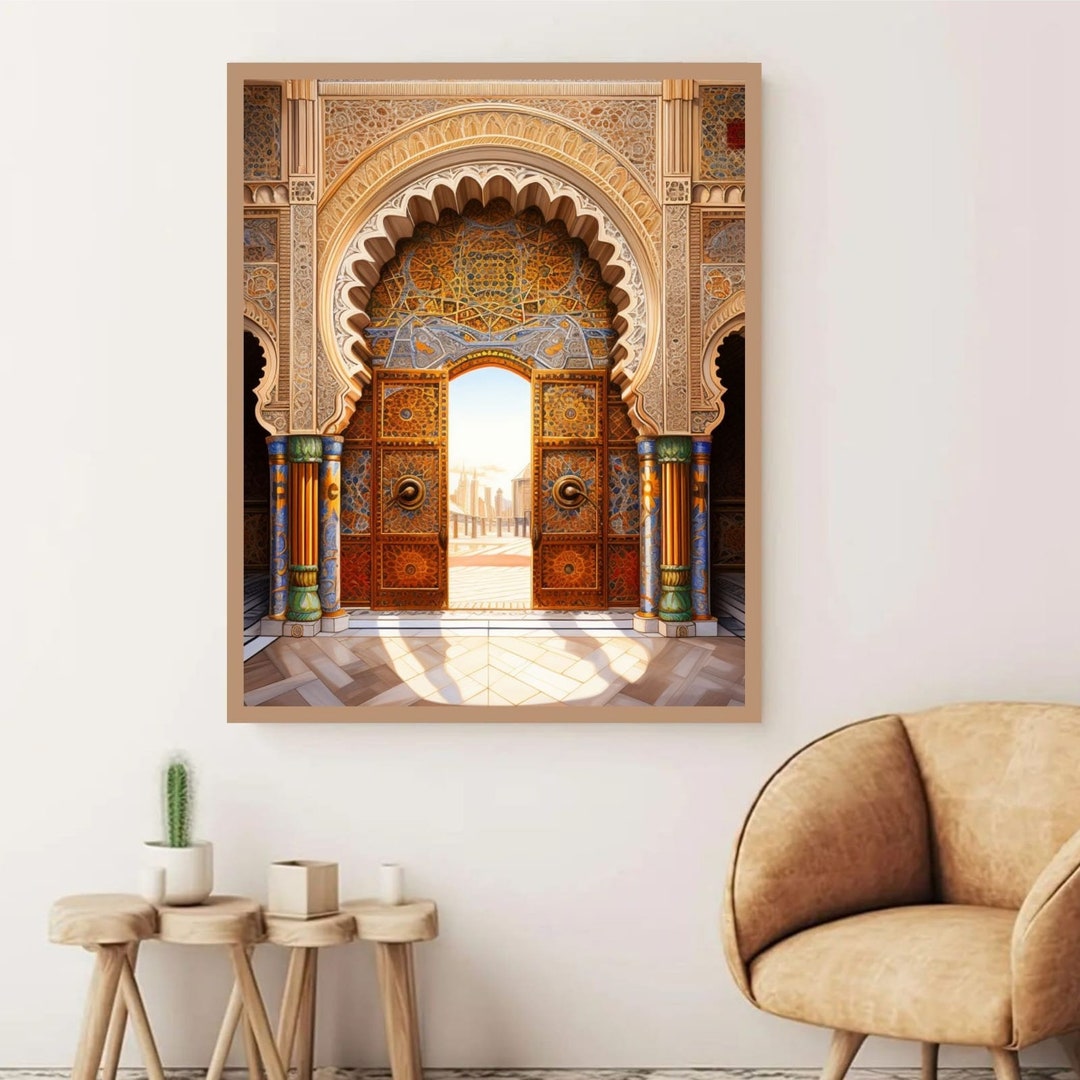 Mosque,engraved,brown Color,artistic Details,historical,ancient Style ...