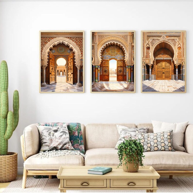 Wall Art,digital Art Print,mosque,brown Color,artistic Details ...