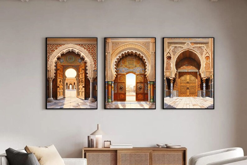 Wall Art,digital Art Print,mosque,brown Color,artistic Details ...
