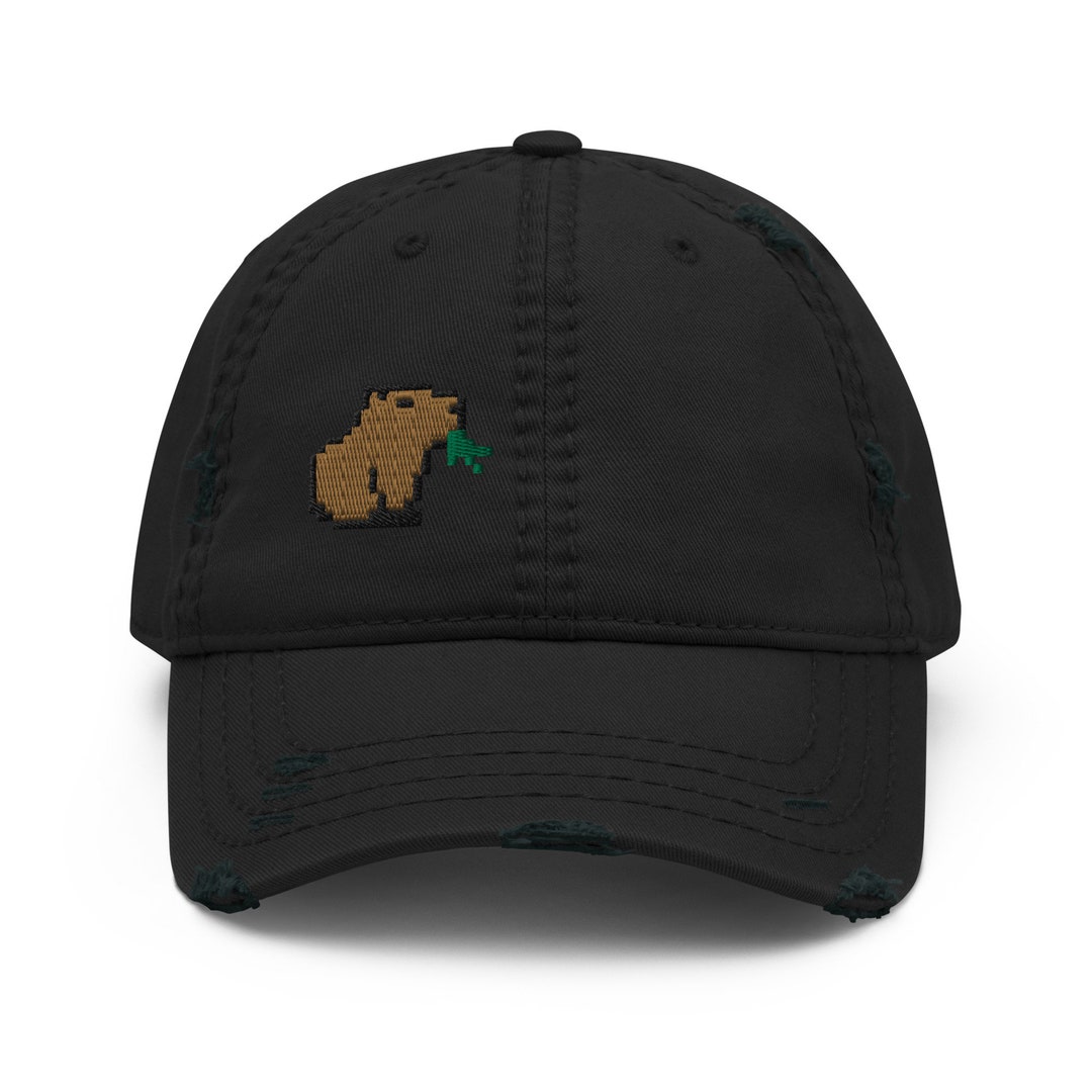 Capybara-cap Used-look Style Cute Funny Unisex Hat - Etsy