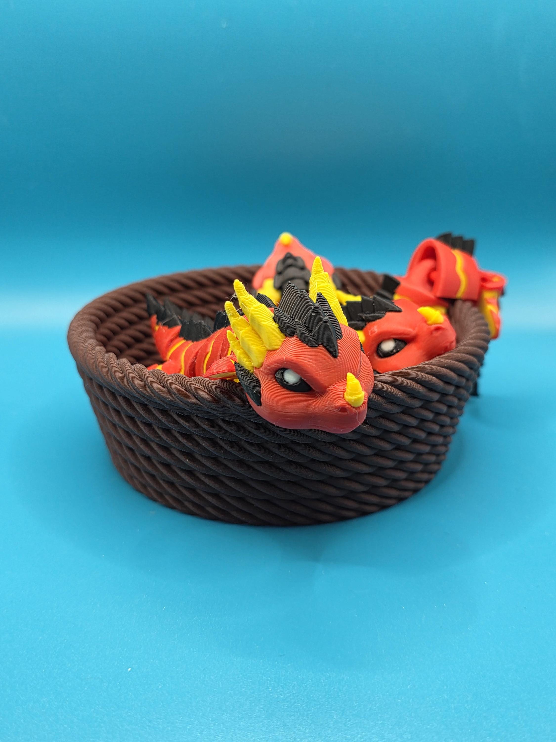 Magma Dragon – 3D Printed Mini Dragon Figure – Red/yellow Fantasy Charm ...