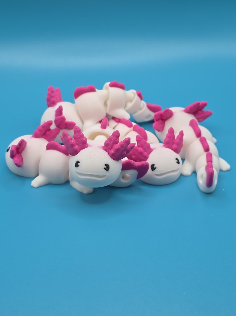Axolotl – 3D Printed Mini Figure – 10 cm Long – Handmade Gift - Etsy