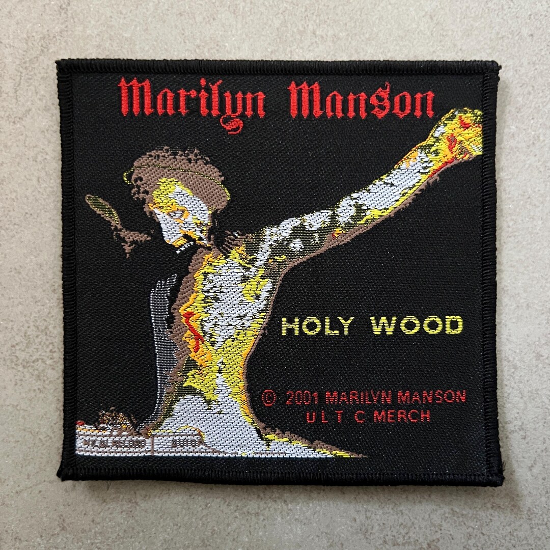 MARILYN MANSON Official Woven Patch Holy Wood 2001 Vintage Merchandise ...