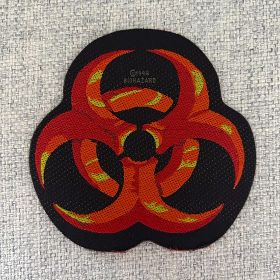 Biohazard - Shaped Logo | original vintage patch - Gem