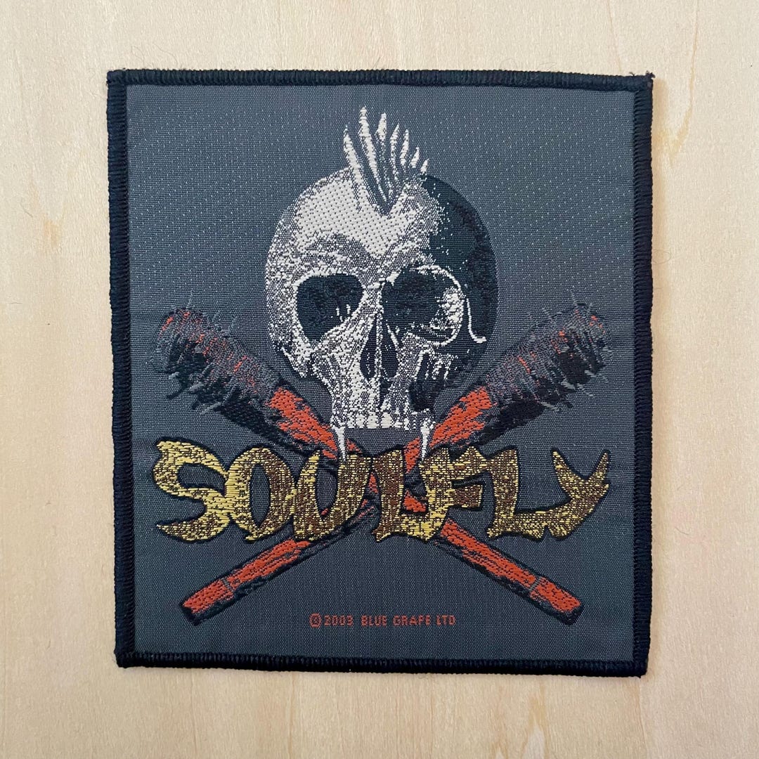 Soulfly 'tribal Skull' Original Vintage Woven Patch - Etsy