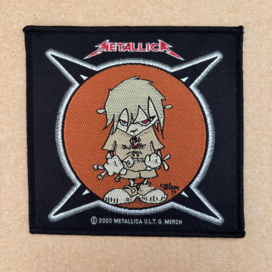 Metallica 'angry Kid' 2000 Original Vintage Woven Patch - Etsy