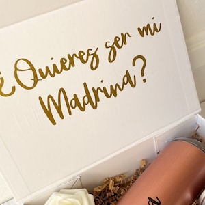 Quieres Ser Mi Madrina De Bautizo Madrina Proposal in Spanish Bautizo ...