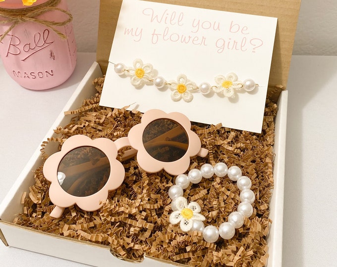 Custom Flower Girl Box Pink Flower Girl Proposal Box Gift Idea for ...