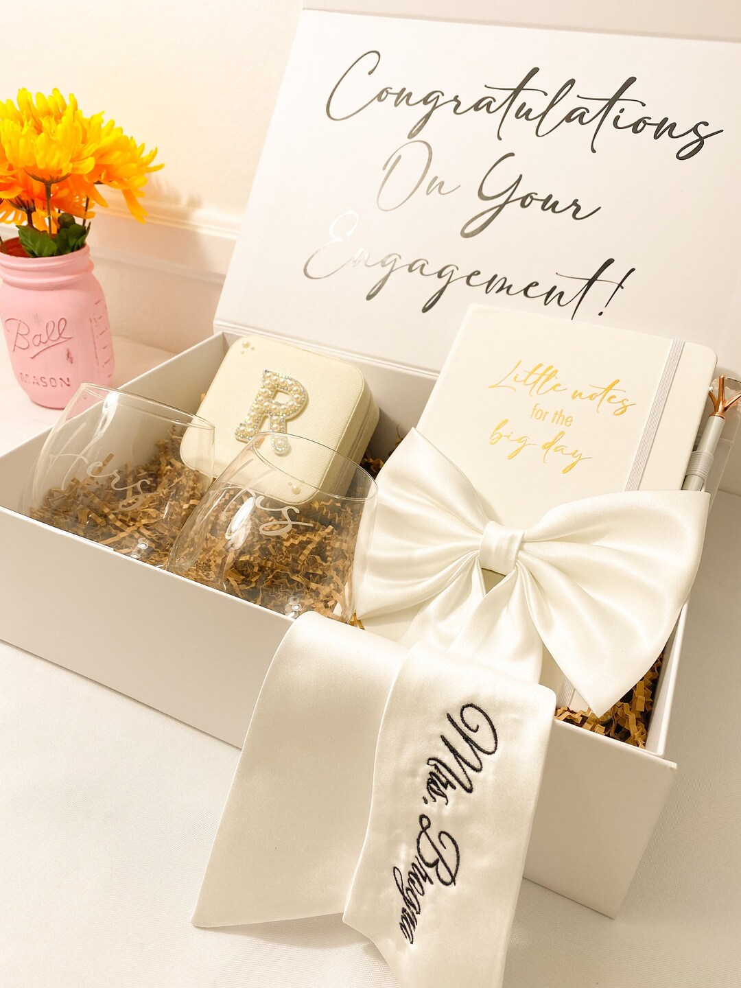 Bride Box Bride to Be Box Newly Engaged Gift Box Bridal Shower Gift ...
