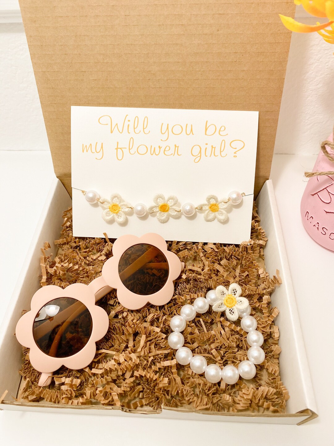 Custom Proposal Box for Wedding Party Flower Girl Gift Box - Etsy