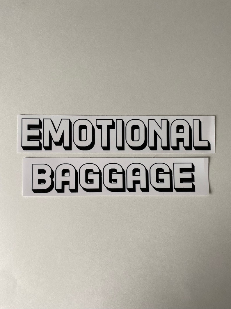 Emotional Baggage Sticker Funny Sticker Emotional Baggage Suitcase ...