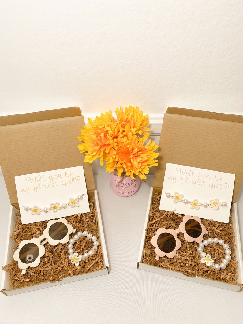 Flower Girl Gift Box With Name Personalized Flower Girl Proposal Gift ...