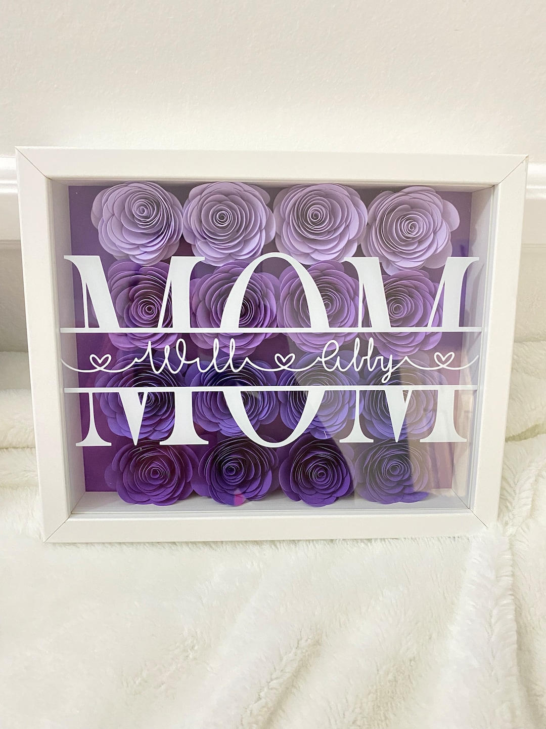 Custom Mothers Day Gift Idea Floral Box for Mom Gift Pink Flowers Gift ...